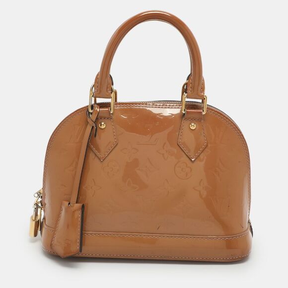 Louis Vuitton | Bags | Louis Vuitton Alma Bb Noisette Monogram Vernis ...